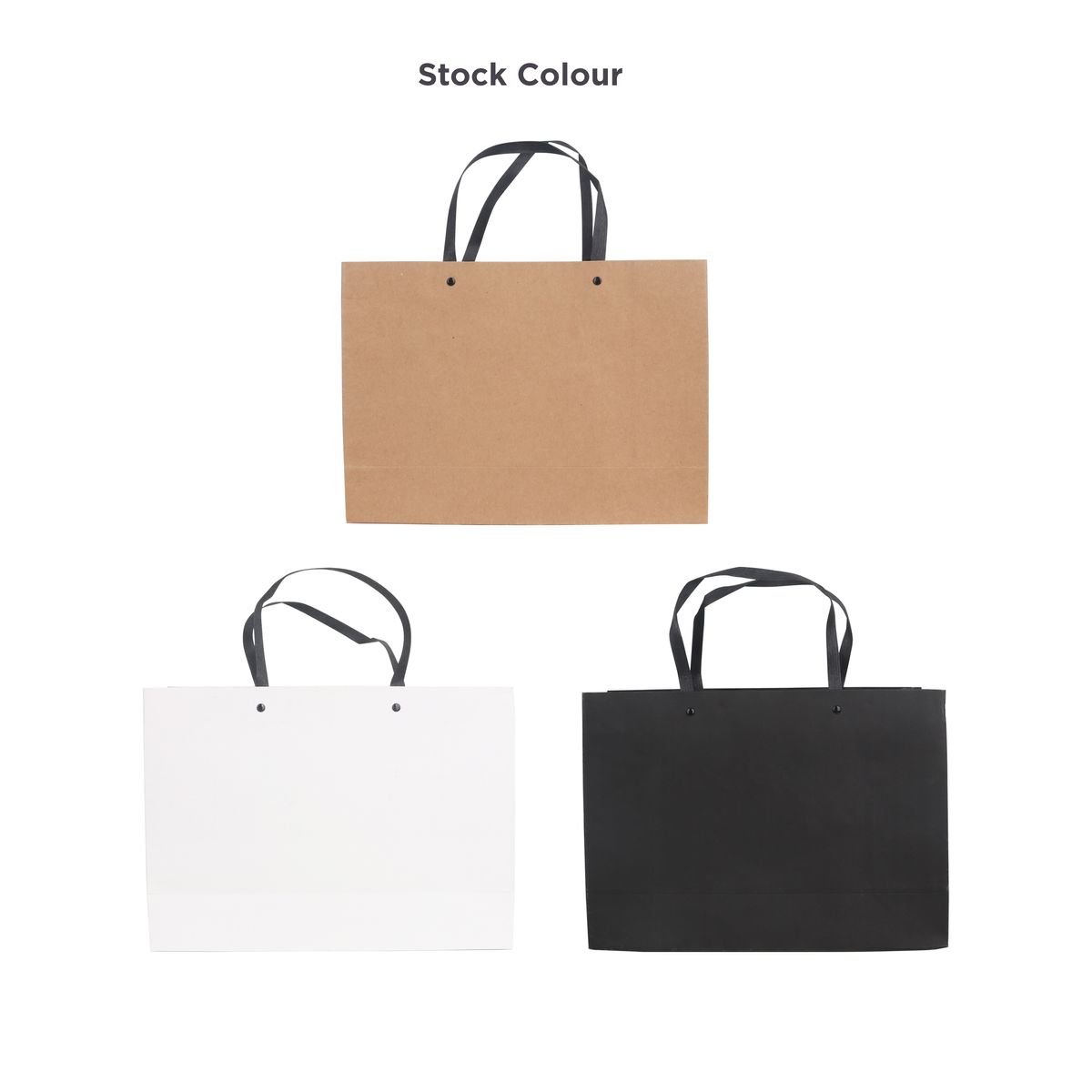 Medium Crosswise Paper Bag with Knitted Handle(320 x 250 x 110mm)