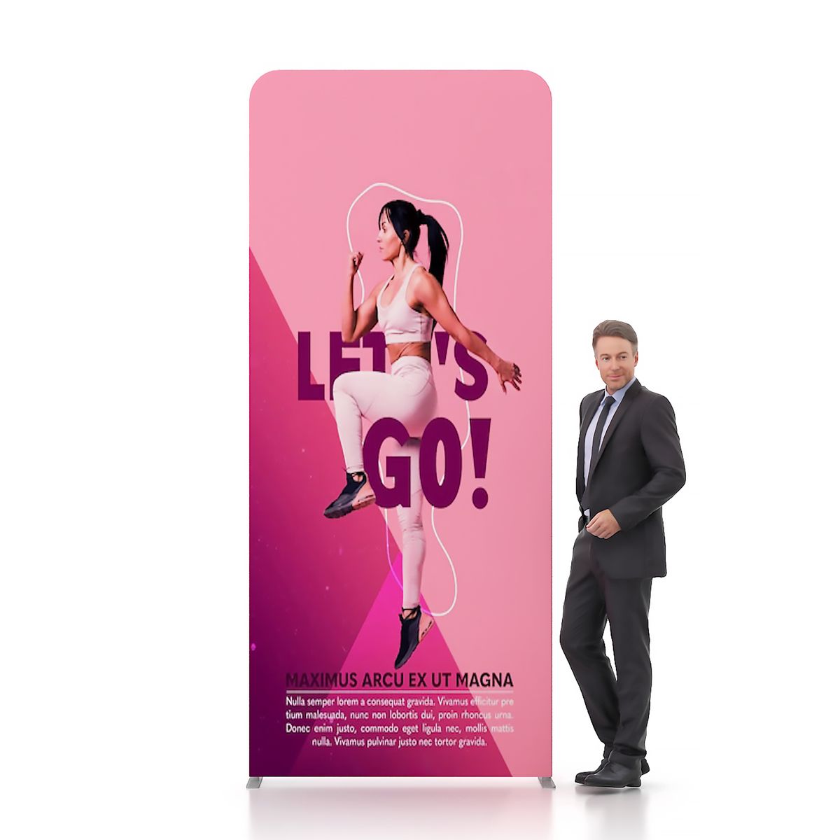 1.5m x 3m Straight Tension Fabric Display Wall