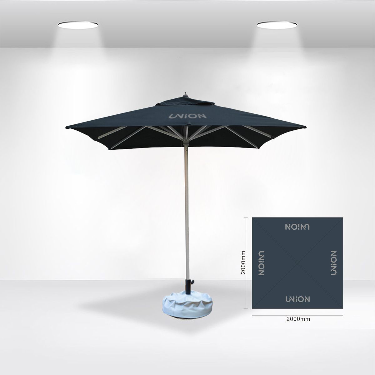 2x2m Square Commercial Market Umbrella