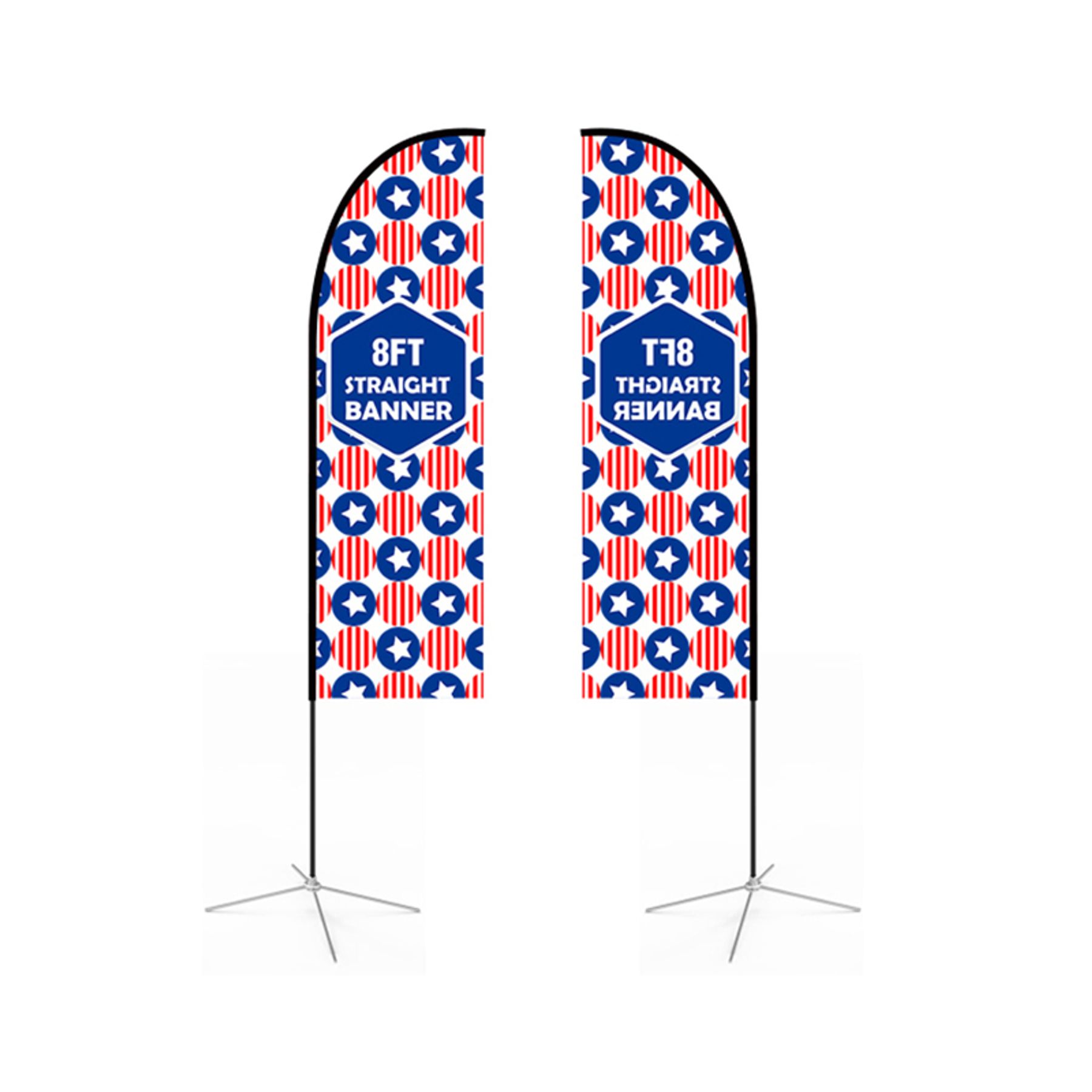 Medium(70.4*300cm) Straight Feather Banners 13ft