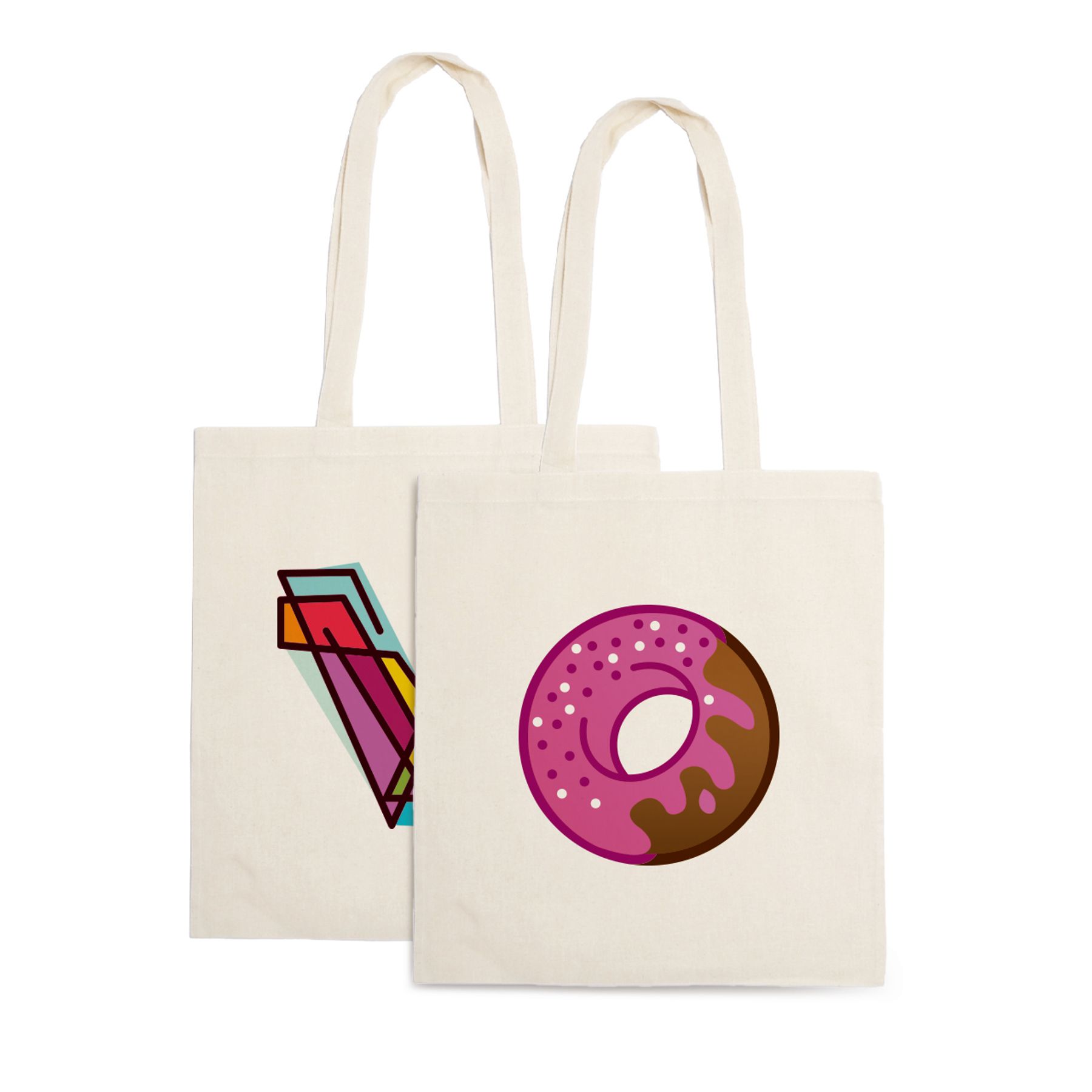 140gsm Long Handle Calico Bag