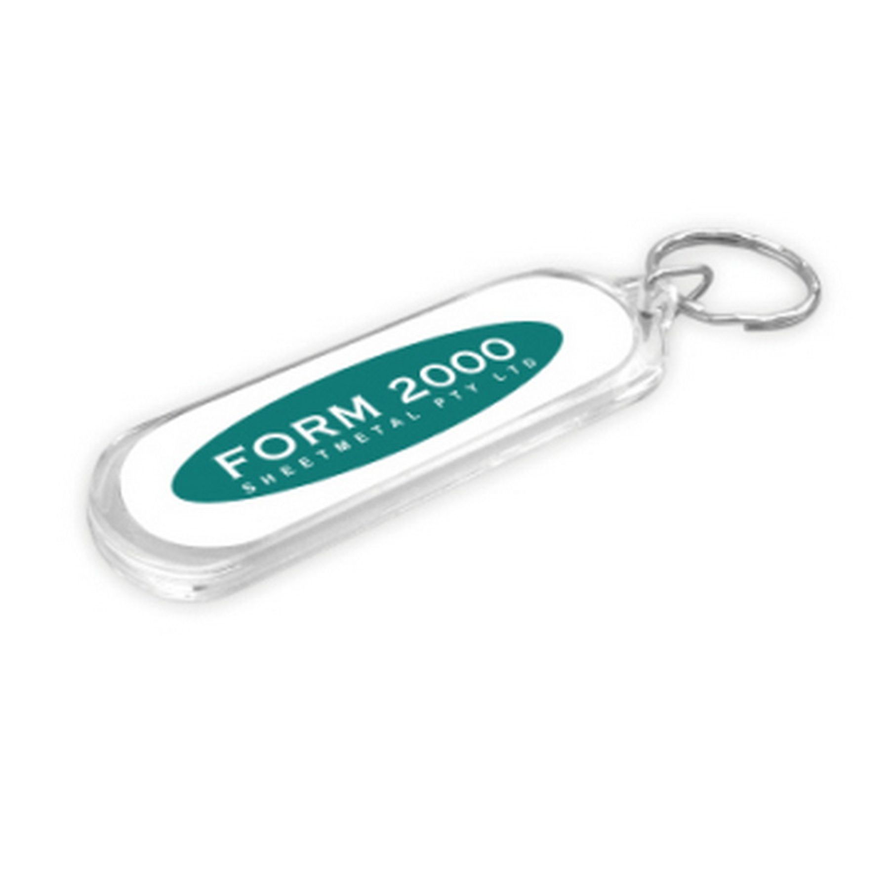 Oblong Acrylic Keyring