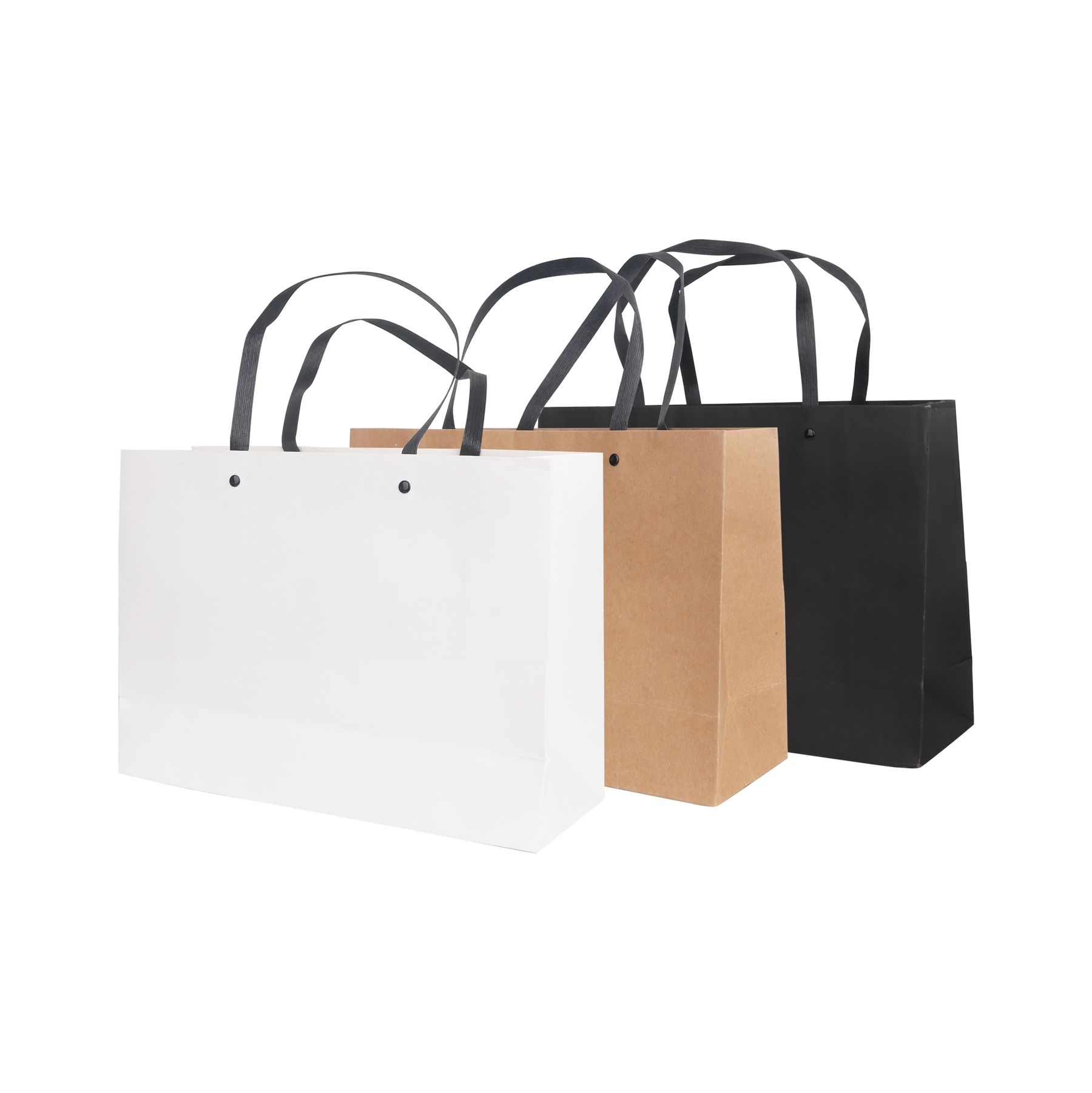 Small Crosswise Paper Bag with Knitted Handle(250 x 170 x 90mm)