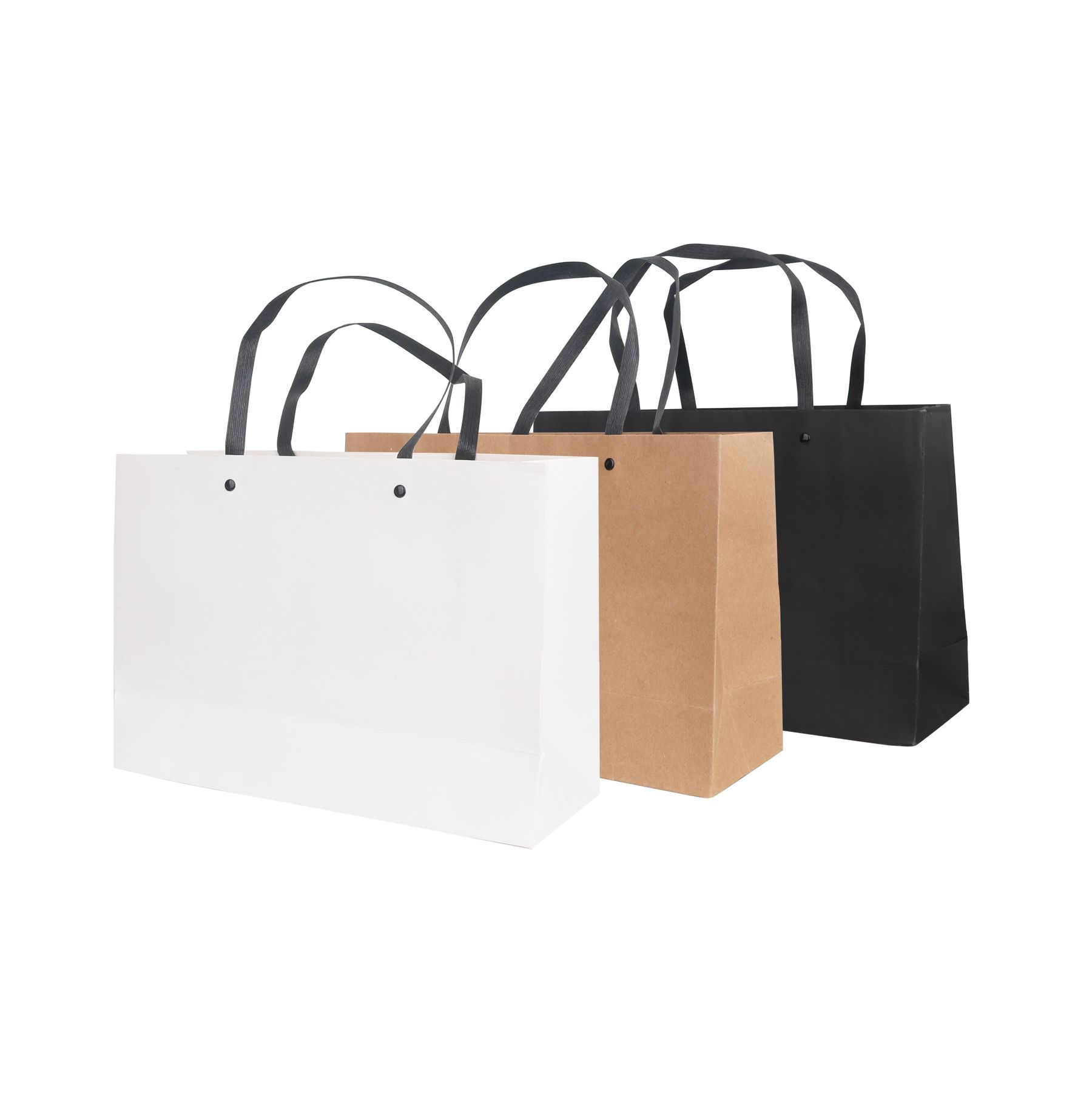 Large Crosswise Paper Bag with Knitted Handle(420 x 300 x 120mm)