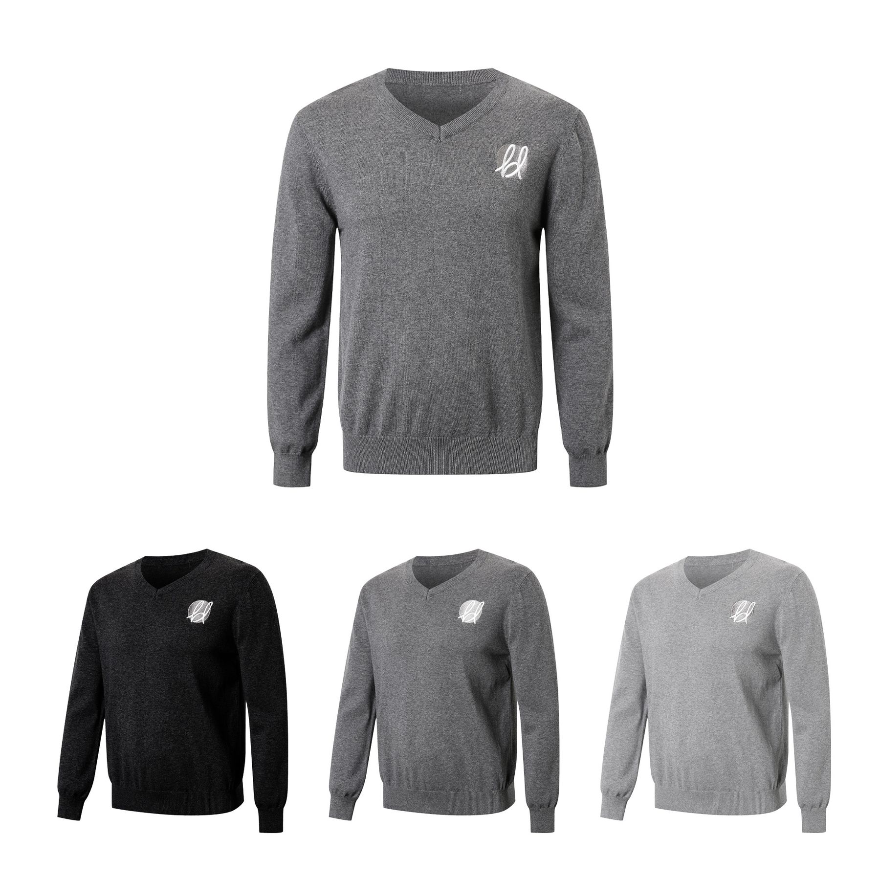 Unisex 100% Cotton V-Neck Sweater