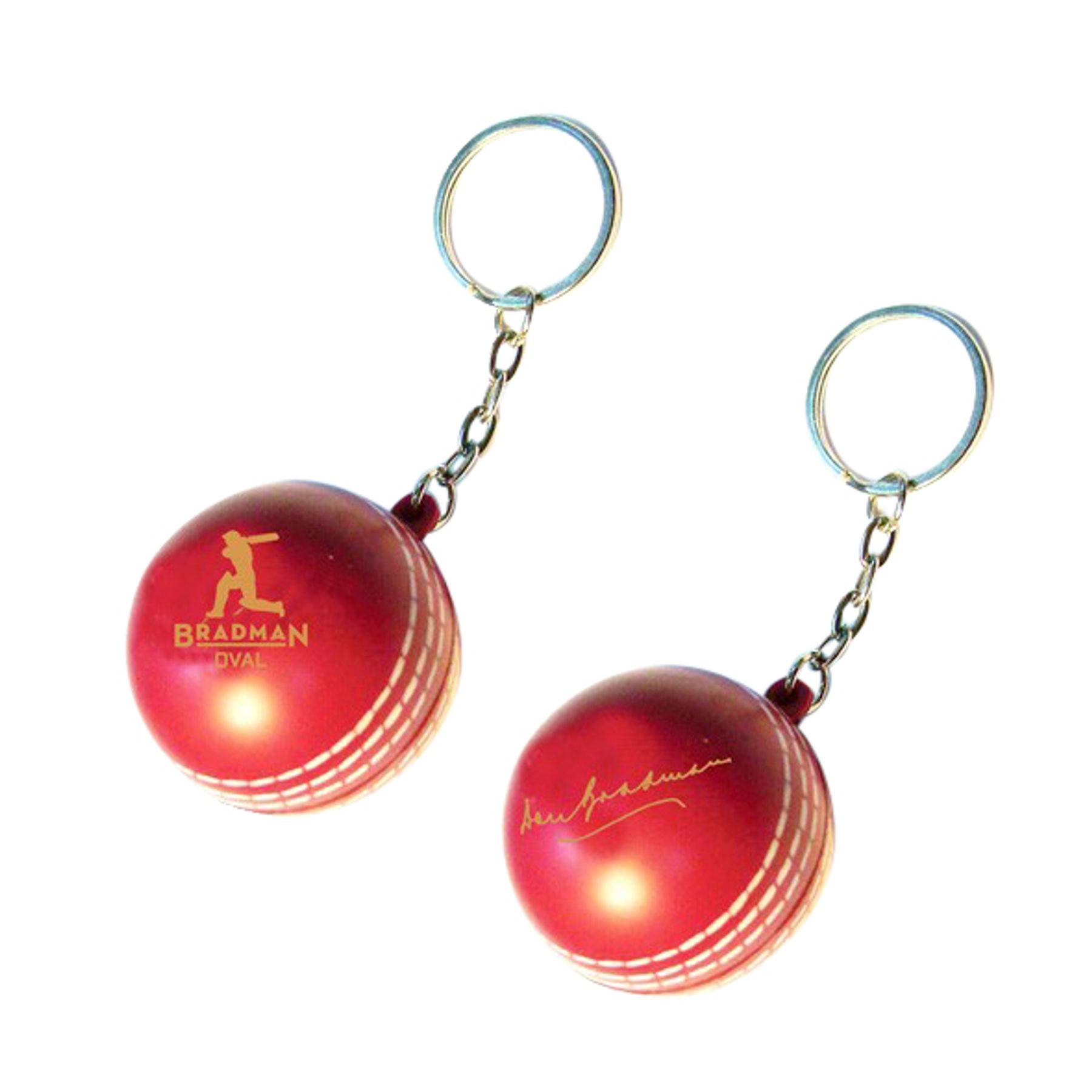 Keyring with Cricket Ball Stress Reliever