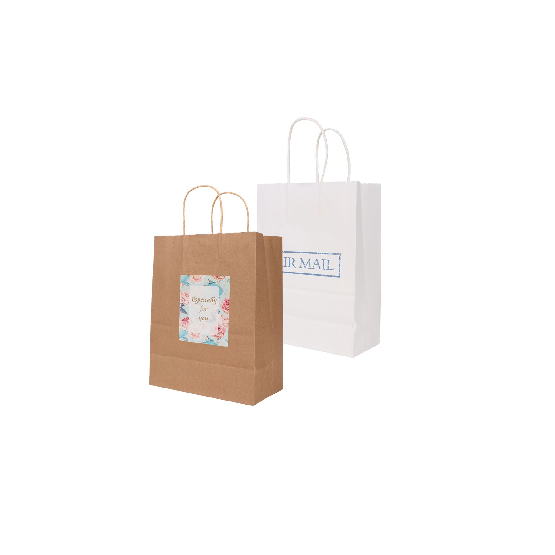 Twisted Handle Kraft Paper Bag (220x160x80mm)