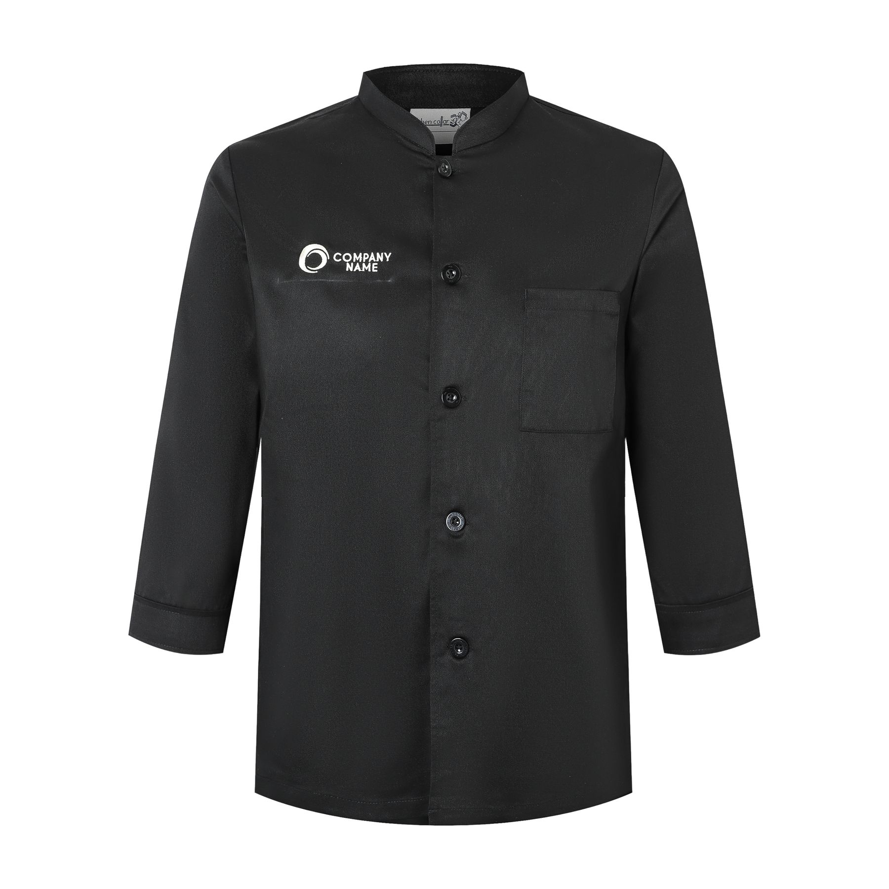 Classic 3/4 Sleeves Single Breasted Chef Jacket