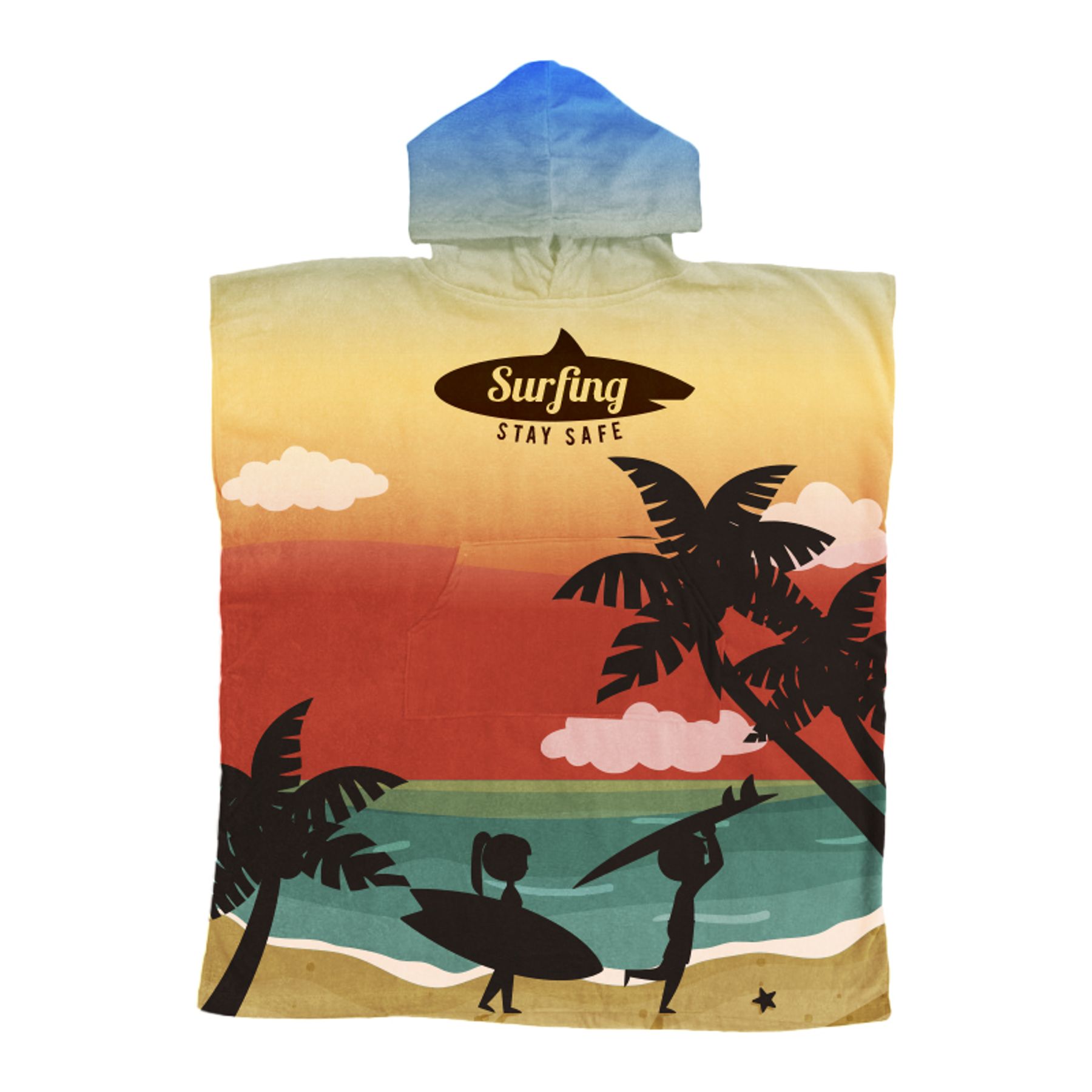100% Cotton Sublimation Hoody Towel Surf Poncho
